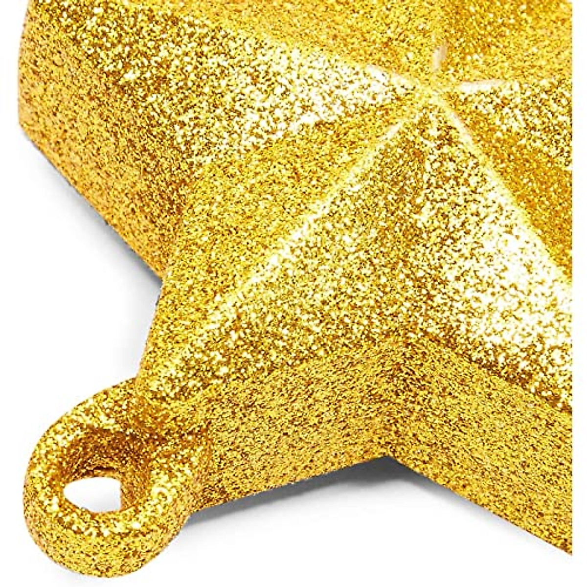 6 Pack Glitter Star Balloon Weights, Gold Party Decorations, 5.3 oz (2.1 x 5 In)