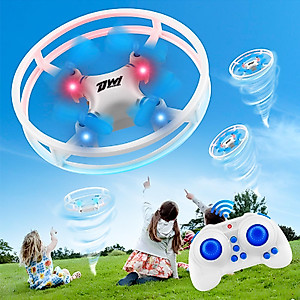 Mini Drone for Kids, 2.4Ghz Remote Control Drone, 360 ° Flips Auto Hovering Beginner UFO Drone, Headless Mode, One Key Return Small Quadcopter, Helicopter Drone Toy with LED Lights for Boys Girls Gift