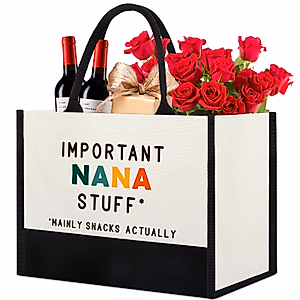 Xinezaa Nana Birthday Gifts from Grandkids, Mothers Day Gift for Nana, Nana Gifts for Grandma, Nana Christmas Gifts Ideas, Best Nana Ever Gifts, Unique Nana Tote Bag Gift