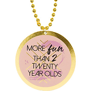 Pavilion Gift Company 40th Birthday Shot Glass Necklace, 1 Count (Pack of 1), Purple