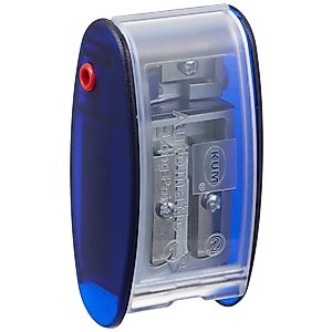 AS2M (1053121), Long Point Sharpener, sharpens in 2 steps; 2 spare blades includes. With lead pointers for 2 mm and 3.2 mm. BLUE only