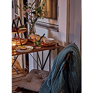 Ikea TÄRNÖ chair, outdoor foldable black/light brown stained Acacia