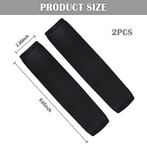 SSNNUU 2Pcs Seat Belt Cover Pad,Breathable Polyester Car Seatbelt Covers,Universal Seat Shoulder Strap Pads Car Accessories Interior for Men Women (Black)