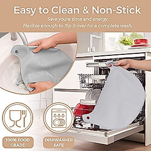 Silicone Slow Cooker Liners Compatible with 6-8 Quarts Crockpot, Reusable Slow Cooker Liner (Grey and Yellow)