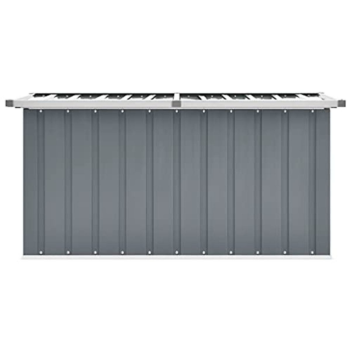 YEZIYIYFOB Outdoor Garden Storage 148.6 gal Deck Box Metal Steel Patio Storage Chest Container Storage Organizer Cabinet for Patio, Lawn, Backyard, 50.8"x26.4"x25.6" Outdoor Gray