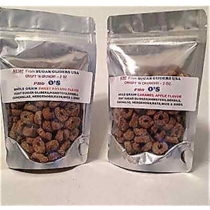 Sugar Glider/Small Animal Pro O's Whole Grain Treats Sweet Potato & Caramel Apple 2 oz Each 2 Pack