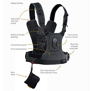 Cotton Carrier CCS G3 Camera Harness System for One Camera - Grey