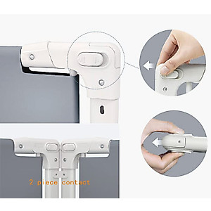 AGIMOLI Baby Bed Rail with Safety Y-Strap Extra Long Twin Full Queen King Size Infants Toddlers Guardrail with Reinforce Anchor Safety System (Grey, 75 inch (Pack of 1))