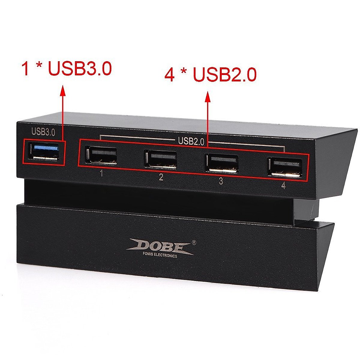 FOSA High Speed 5-Port USB Hub 2.0 & 3.0 Expansion Hub Controller Adapter for PS4 Game Console