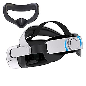 COSOOS Head Strap for Quest 2, Comfortable VR Headset Elite Strap Replacement for Enhanced Comfort and Long Playtime in VR, Reduce Head Pressure