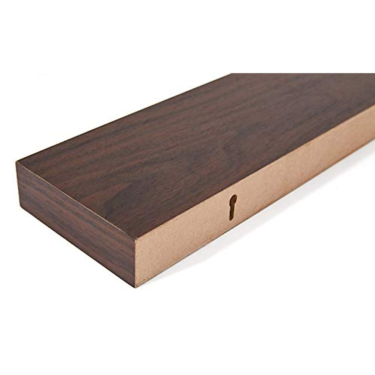 Kiera Grace kieragrace KG Maine Floating Shelves-Dark Walnut 24", Set of 3 Wall Organization