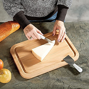 Initial Personalized Red Alder Wooden Cutting Board - Custom Engraved 11 x 16-Inch, Chopping and Serving Boards, Wedding and Housewarming Gifts, Add Initial and Last Name, by Lillian Vernon