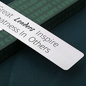 Boss Day Gifts for Women Great Leaders Bookmark for Men Thank You Boss Appreciation Gift Male Female Supervisor Mentor Office Retirement Leaving Going Away Birthday Christmas Gifts Employee Coworker