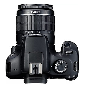 Canon EOS 4000D (Rebel T100) DSLR Camera w/18-55mm F/3.5-5.6 Zoom Lens + 75-300mm F/4-5.6 III Lens + 2X 64GB Memory + Hood + Case + Filters + Tripod + More (35pc Bundle) (Renewed)