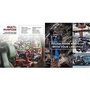 Tough Hook Original Hanger Max Pack Set of 4 | 2 Midnight and 2 Red |USA Made | Multi Pack