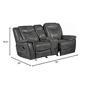 Coaster Home Furnishings Conrad Upholstered Glider Loveseat Grey