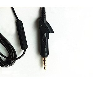 Generic 3.5MM Headphone Cable Audio Cable Extension Cord With Mic Control Fit For Bose Headphones QuietComfort15 QC15 Works With Apple ISO Mobiles