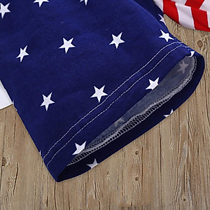XFGLCK Newborn Infant Baby Boy 4th of July Shorts Set Short Sleeve Bodysuit + Stars Stripe Short American Flag Summer Outfits (My First 4th of July, 0-3 Months)