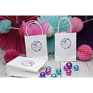 Floral Watercolor Butterfly Thank You Sticker Labels, 40 2" Party Circle Stickers by AmandaCreation, Great for Party Favors, Envelope Seals & Goodie Bags