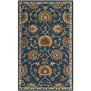 SAFAVIEH Heritage Collection 5' x 8' Navy HG654A Handmade Traditional Oriental Premium Wool Area Rug