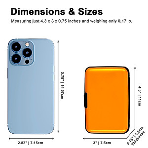 Kaabao Credit Card Holder, RFID Blocking Metal Card Wallet for Women Men Slim ID Card Holders Protector Aluminum Business Hard Case (Gold)