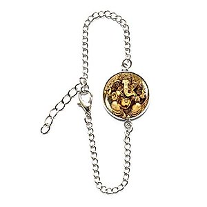 Ganesh Bracelet,Ganesh Bangle,Ganesh Indian God Jewelry,Indian Hindu God,Hinduism Religious Jewelry,Lord Ganesha Bangle,M58,Silver,Bronze