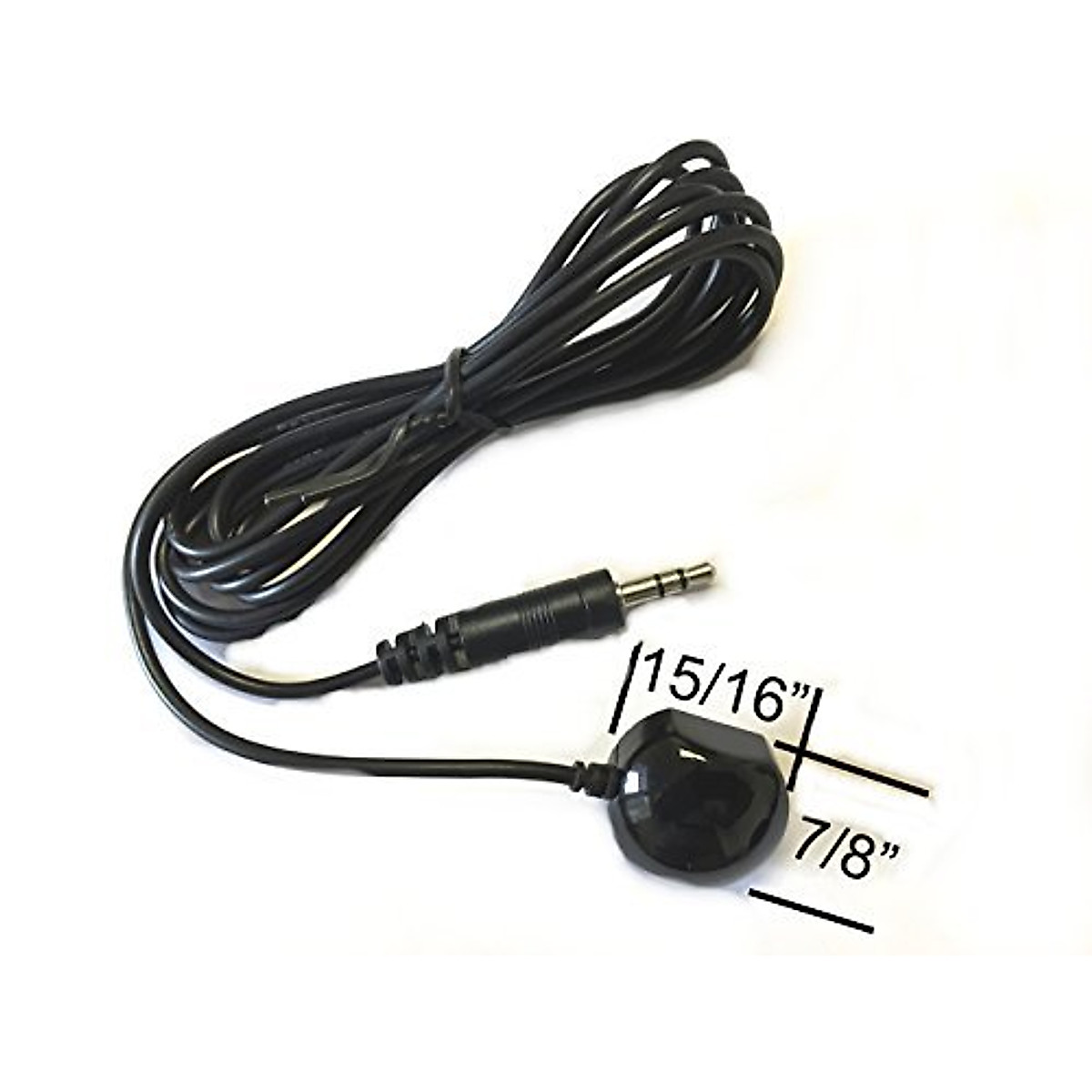 Inteset 38 kHz Infrared Receiver Extender Cable for HD DVR's & STB's- Check Compatibility