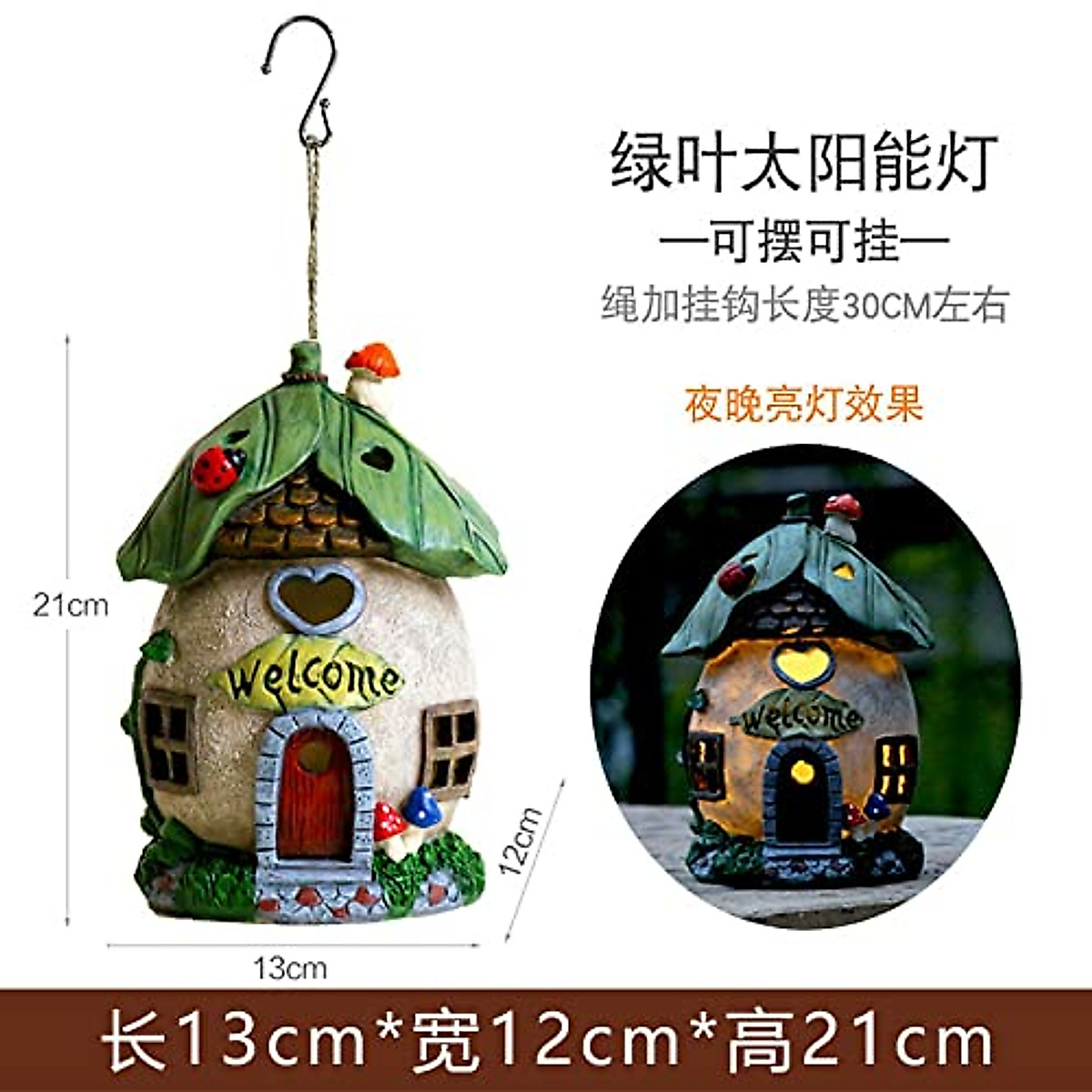 XIANGGELI Creative Jewelry Solar Decorative Light House Decoration Outdoor Villa Garden Courtyard Home Balcony