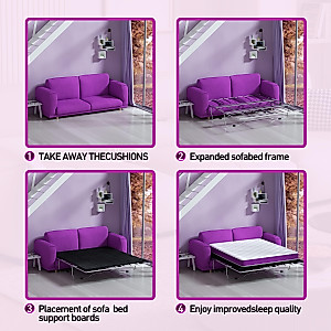 Imperius Foldable Box Spring, Bunkie Board, Bed Support Slats for Support to Streamline and Minimize The Bed, No Assembly Needed (Queen 58x76)