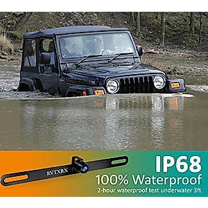 Backup Camera with 170 Degree Wide Viewing Angle, IP68 Waterproof, High Definition License Plate for Mini car, Van,Pickup,SUV etc.