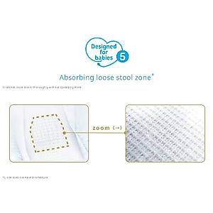 Moony Baby Diapers Medium (13-24 lb) 46 Count, Notification Strips, Parallel Import Product, Made in Japan