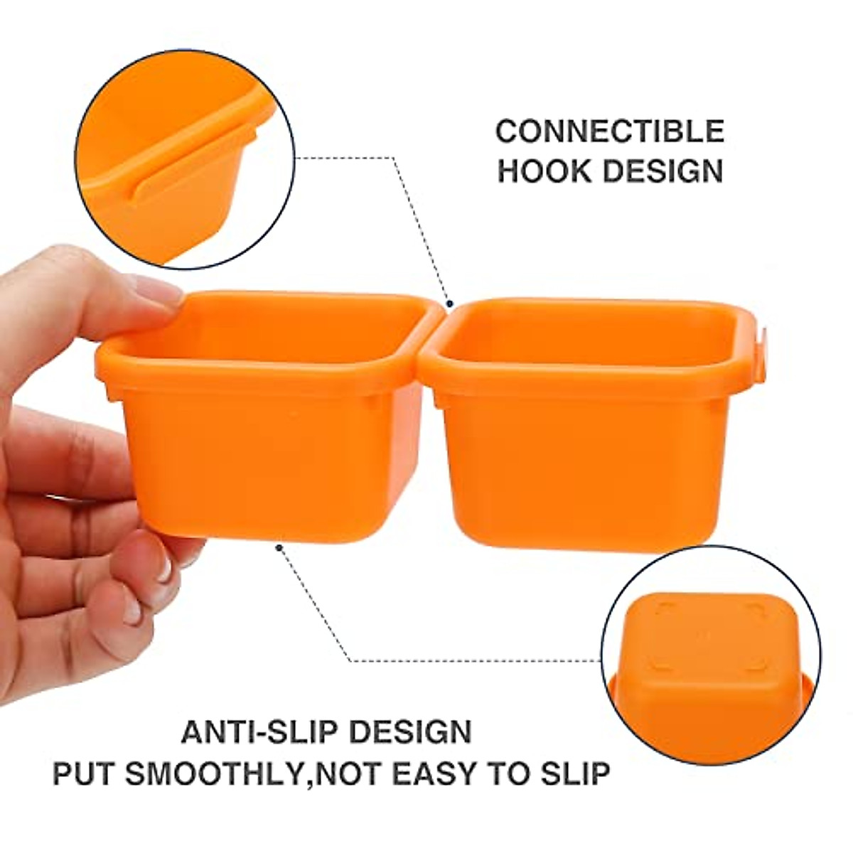 42 Pack Tool Box Organizer Tool Tray Dividers, Rolling Tool Chest Cart Cabinet Workbench Desk Drawer Organization and Storage for Hardware, Parts, Screws, Nuts, Small Tools Organization(Orange)