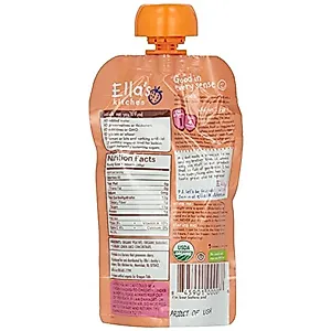 Ella's Kitchen Organic Stage 2, Peaches + Bananas, 3.5 Ounce