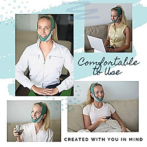 ReadyGoo® Emerald Face Slimming Strap with Graphene for Women and Men | Reusable Double Chin Reducer | Face Lift Solution | Jawline Shaper | Skin Toning Belt | V Line | V Shaped Slimmer