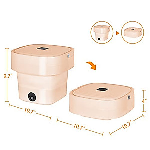Mini Washing Machine | Foldable Mini Washer for Washing Baby Clothes, Underwear, Socks | Portable for Travel, 100V-240V