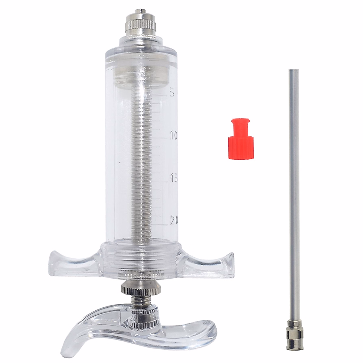 20ml Plastic Syringe with 10Ga Blunt Tip Needle 4" and Storage Caps - Great for Refilling Vegetable Glycerin - Glue Applicator - Oil Dispensing