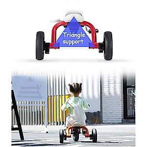 Ygqtbc Children's Tricycle,Perfect for Beginner Riders Ages 2+ – Encourages Active Play – Durable Design with Built-in Safety Features – Comfortable Ride (Color : B)