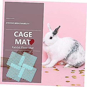 Mipcase 8 Pcs Rabbit Mats Bunny Cages for Rabbits Outdoor Outdoor+mat Outdoor Floor Mat Pet Cage Pads Chinchilla Cage Small Pet Bunny Rabbit Cage Mat Animal Cage Hole Mats Bunny Cage Pads