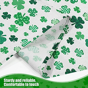St. Patrick's Day Table Runner Long Dining Irish Green Lucky Clover Party Decoration, Clover Leaves Shamrocks for Wedding Party Holiday for Kitchen Dining Room Home Decoration