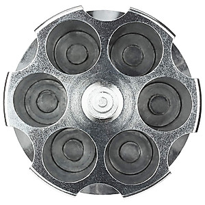 Barbuzzo Gun Cylinder Pen Holder & Paper Weight, Silver- Lock & Load Your Favorite Pens and Pencils at your Office Desk - The Perfect Office Accessory & Gift - Made Out of Heavy Duty Cast Aluminum