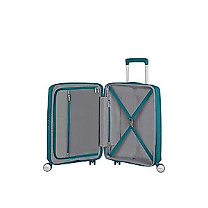 American Tourister Soundbox - Spinner Small Expandable Hand Luggage, 55 cm, 41 liters, Green (Jade Green)