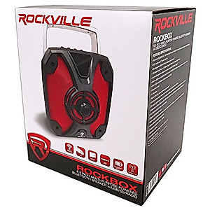 Rockville ROCKBOX 6.5" 100 Watt Portable Rechargable Bluetooth Speaker w USB/SD, Black, 6.5"