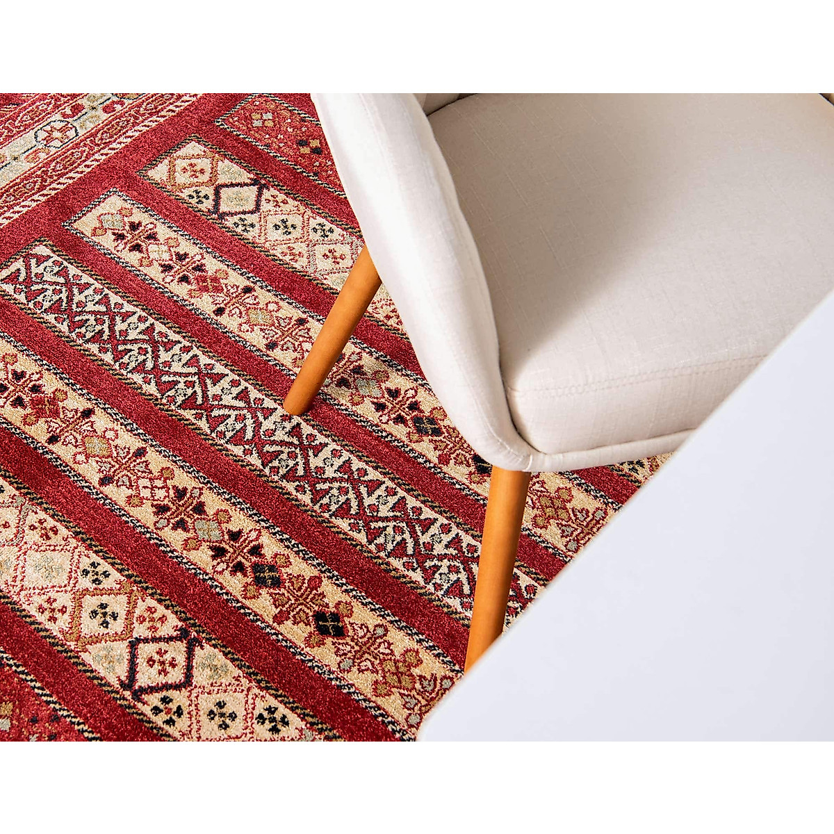 Unique Loom Fars Collection Area Rug - Pasadena (3' 3" x 5' 3" Rectangle, Rust Red/ Black)