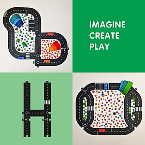 Waytoplay Highway, 24 Piece Circuit for Toy Cars - Flexible, Indestructible, and Waterproof - Modular Car Tracks - Made in The Netherlands