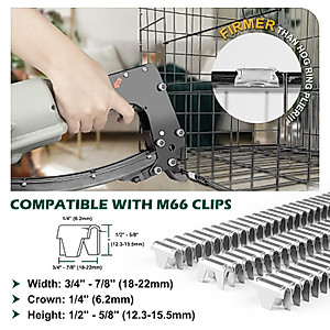 Woodpecker AM66T Pneumatic Clinch Clip Clipper Vertex Fastening Air Power Clinching Tool Hartco Clipper Industrial Clip Tool Gun Clipper Gun for Spring Mattress, Car Seat (AM66T)