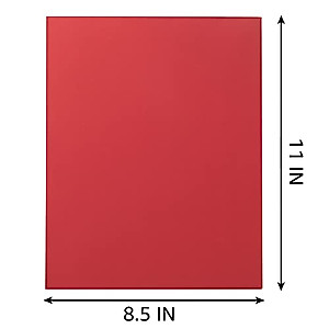 20 Sheets 8 1/2 x 11 Thick Paper Cardstock Blank Cards Colorful for DIY Crafts Cards Making, Invitations, Scrapbook Supplies (Red)