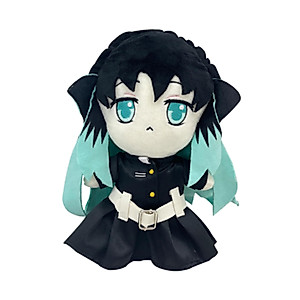 Tokitou Muichiro Plush，9.8inch Cartoon Anime Characters Tokitou Muichiro Stuffed Figure Cute Soft Pillow，Cosplay Props for Kids Fans Adults Game Lovers Decorative