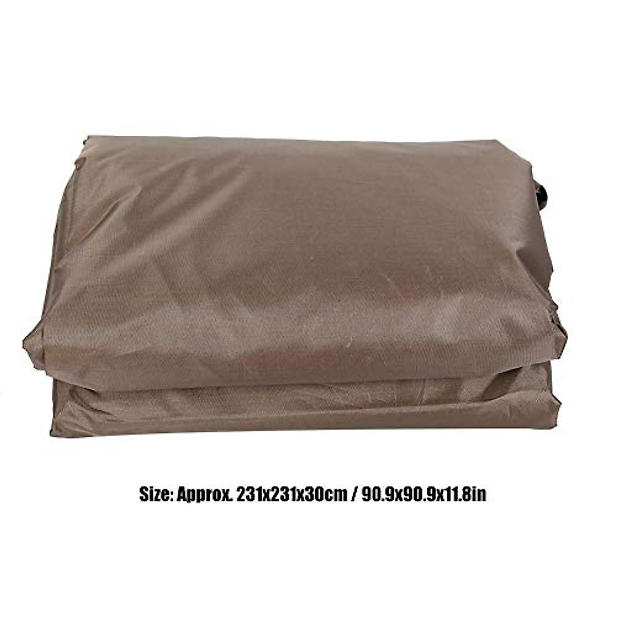 Outdoor Square Hot Tub Cover, Waterproof Sunproof SPA Cover Protector 90.9x90.9x11.8in (Coffee)