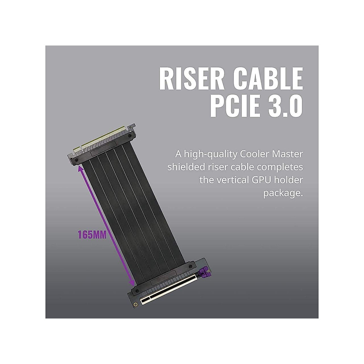 Toptekits Cooler Master Universal Vertical Graphics Card Holder KIT VER.2 with 165mm/6.5in Riser Cable, for Full Tower/Standard ATX Chassis with at Least 7 Available PCI Slots