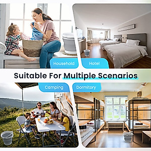 Portable Washing Machine, Compct Mini Washer for Camping with 5L Foldable Laundry Tub, Ultrasonic Turbine Washer for RV Travel Camping Apartment Baby Clothes Underwear Socks Towels